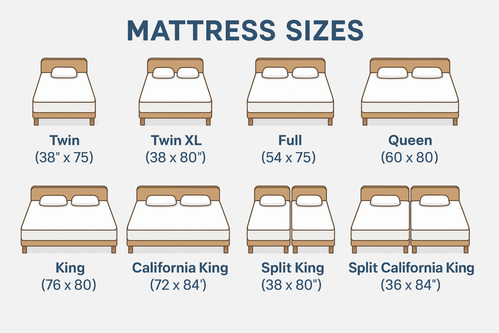 Mattress Sizes and Dimensions Guide | The Mattress Underground